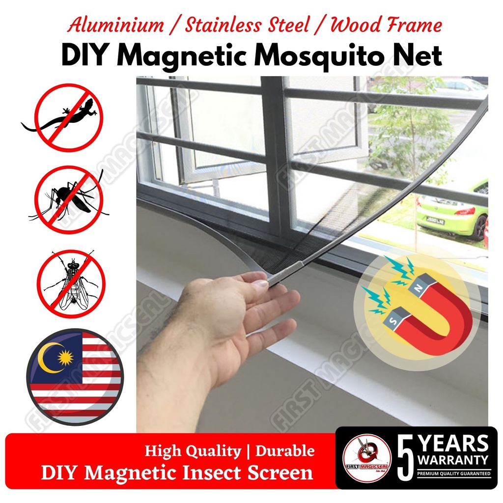 1stMagicSeal - (Full Set - ALL Frame) DIY Magnetic Mosquito Net Insect ...
