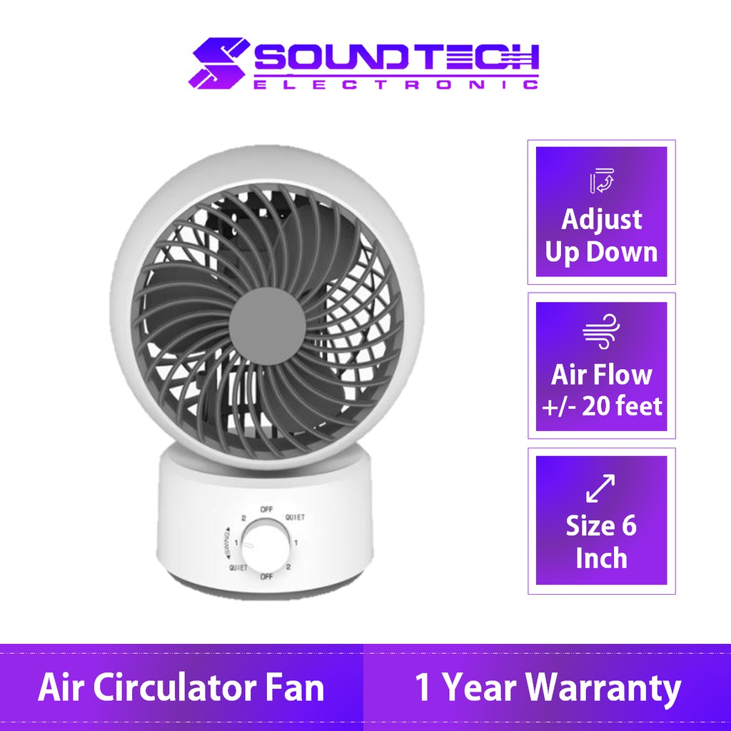 Soundteoh 6 Inch Air Circulation Fan ACF-6 | Stand Fan | Table Fan ...