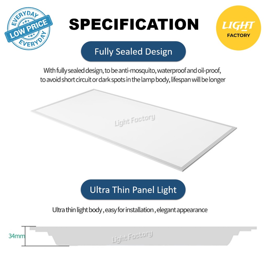 LED Backlit Panel Light 48W 80W 96W Office Lighting 2x2ft 2x4feet Panel ...