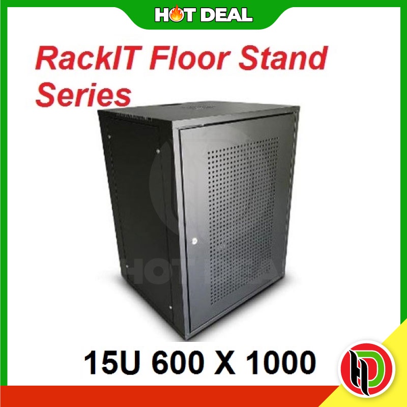 Hotdeal ADV 19" 600x1000 15U Floor Stand Server Rack-with 2 Fan & 2 ...