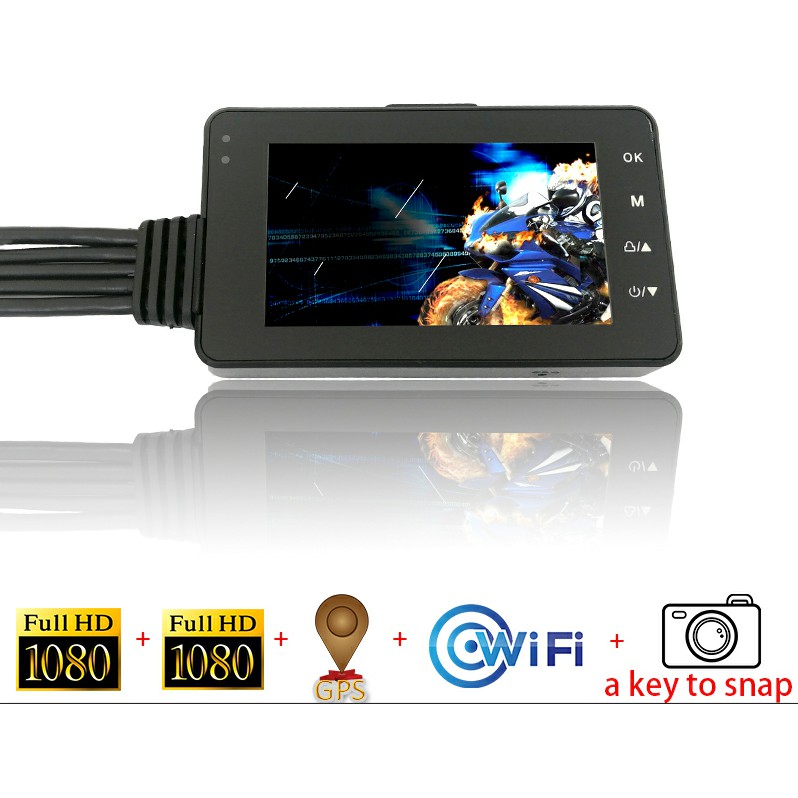 Motorcycle Driving Recorder Camera 3Inch Waterproof Dash Camera 1080P ...