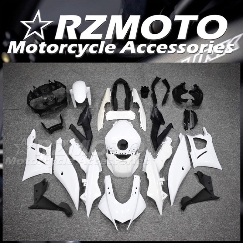 YAMAHA R25 R3 V2 COVERSET FULL FAIRING V1 V2 INJECTION EMBRYO WHITE ...
