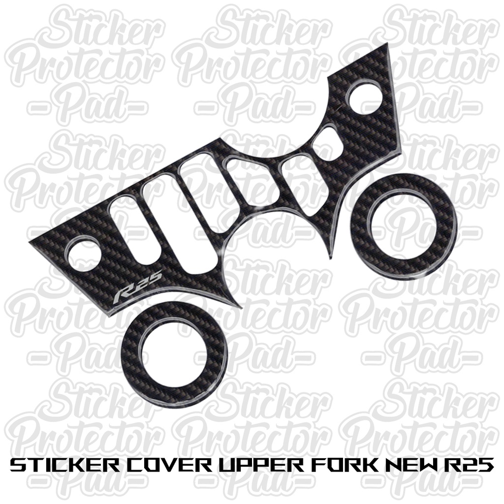 Yamaha New R25 v2 carbon embossed triangle cover Sticker | Shopee Malaysia