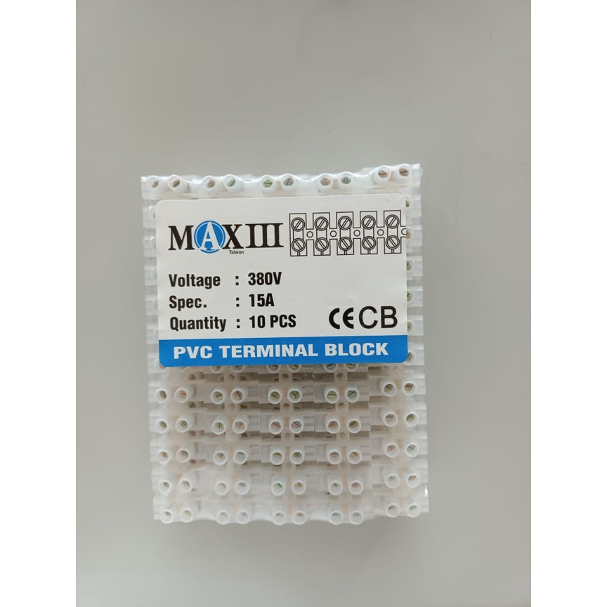 MAX PVC Terminal Block 15A (10pcs per pack) | Shopee Malaysia