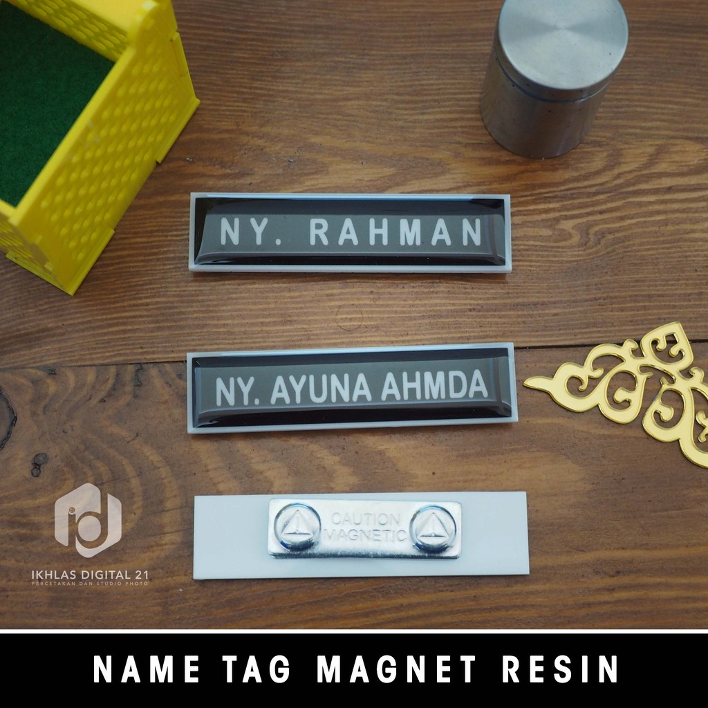 MINIMAL Name Tag Chest Name Tag Acrylic Magnet Resin [3Pcs Series ...