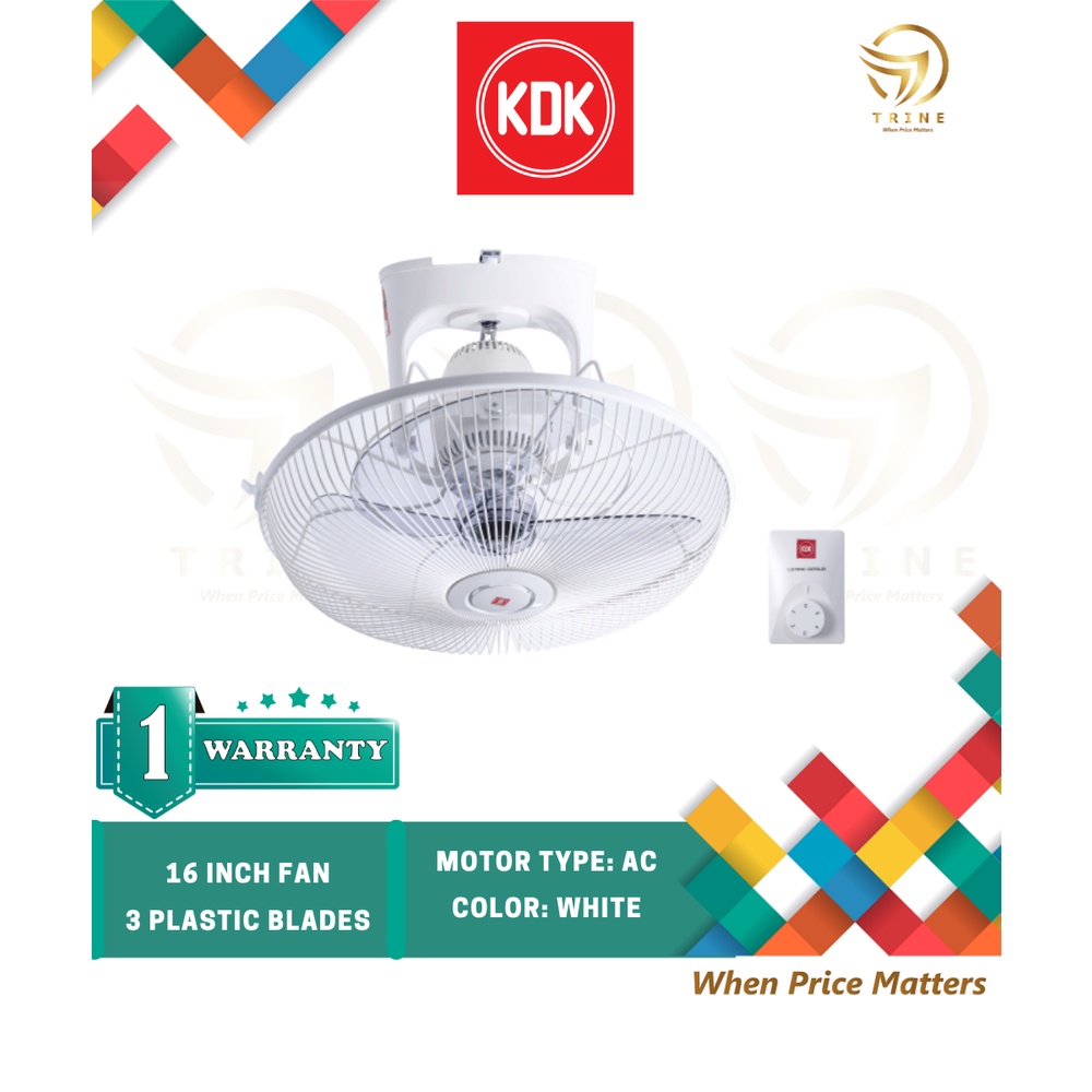 KDK KQ409 16" 360° AUTO OSCILLATION FAN KQ-409 | Shopee Malaysia
