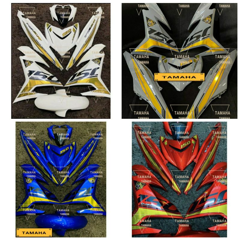 YAMAHA Y15 Y15zr V1 V2 Coverset Gold chrome overlap 3D (Special edition ...