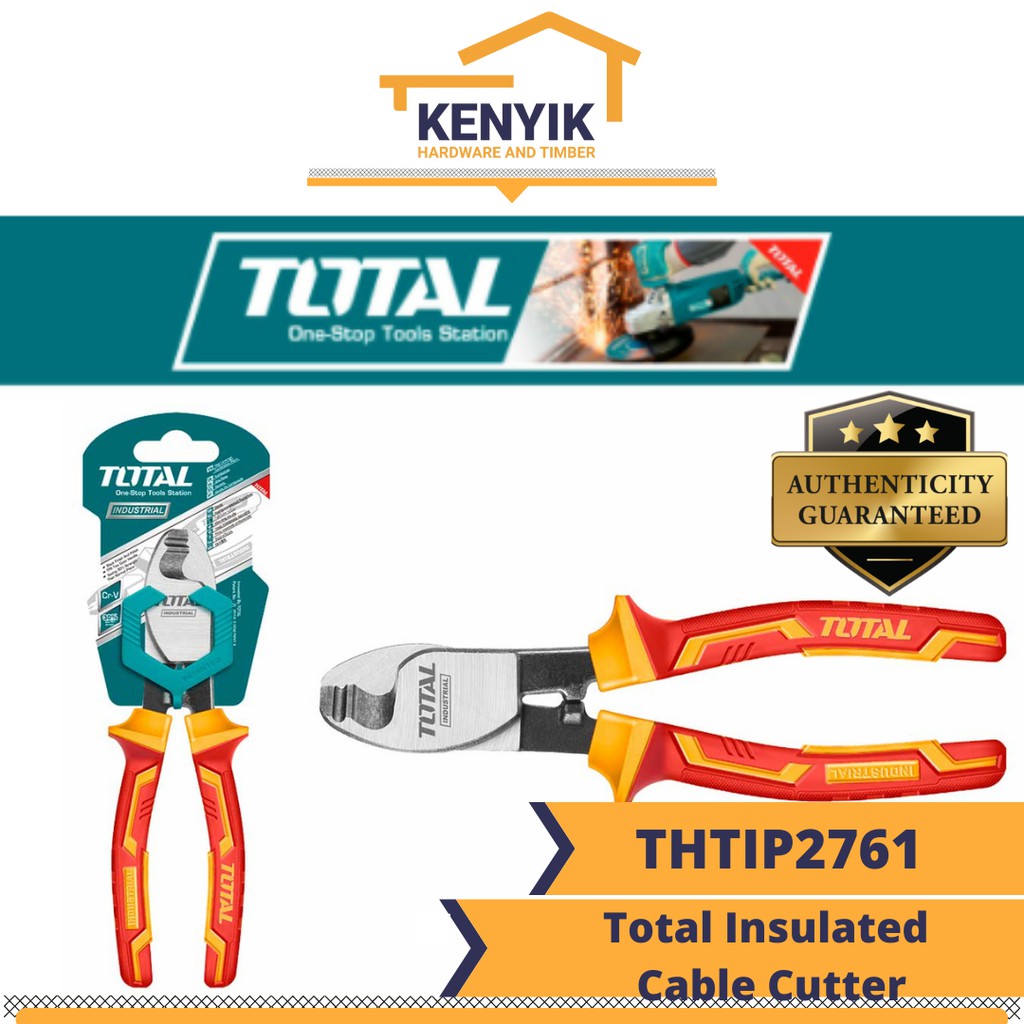 TOTAL 6" Insulated Cable Cutter / Pemotong Kabel (THTIP2761) | Shopee ...
