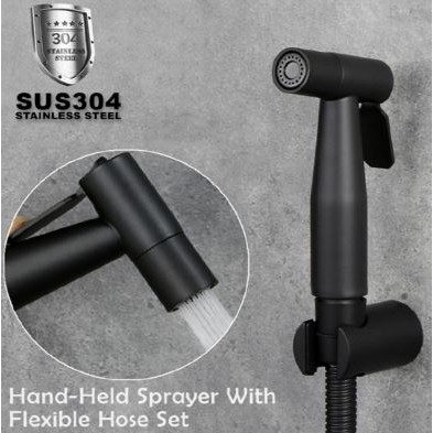 ISANO SUS 304 BLACK MATT STAINLESS STEEL TOILET BIDET HAND SPRAY SET C ...