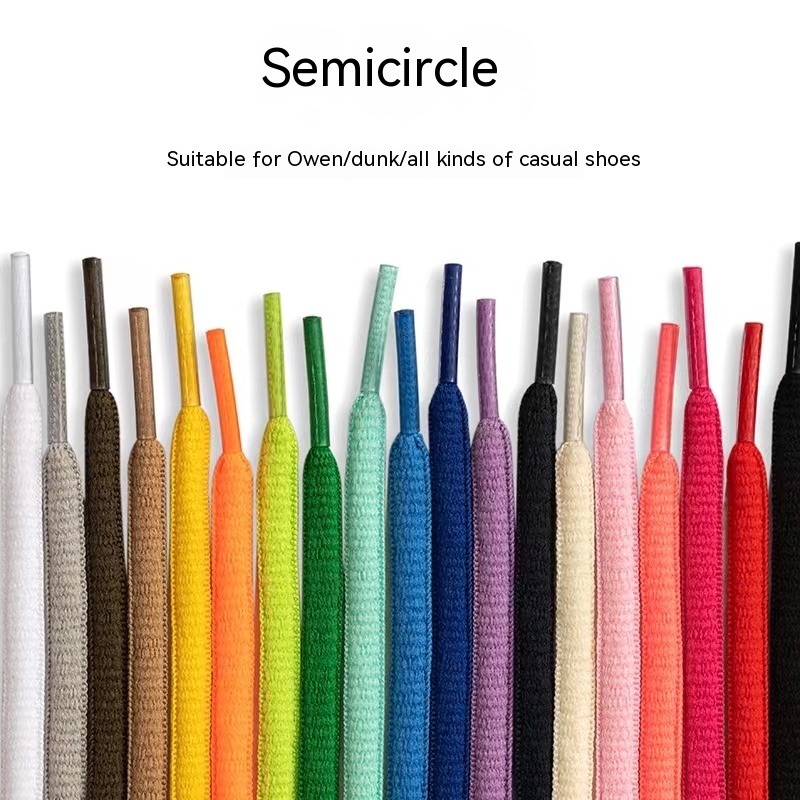 1 Pair COD 120/140CM Semicircle Oval Polyester Colorful Flat Shoelaces ...