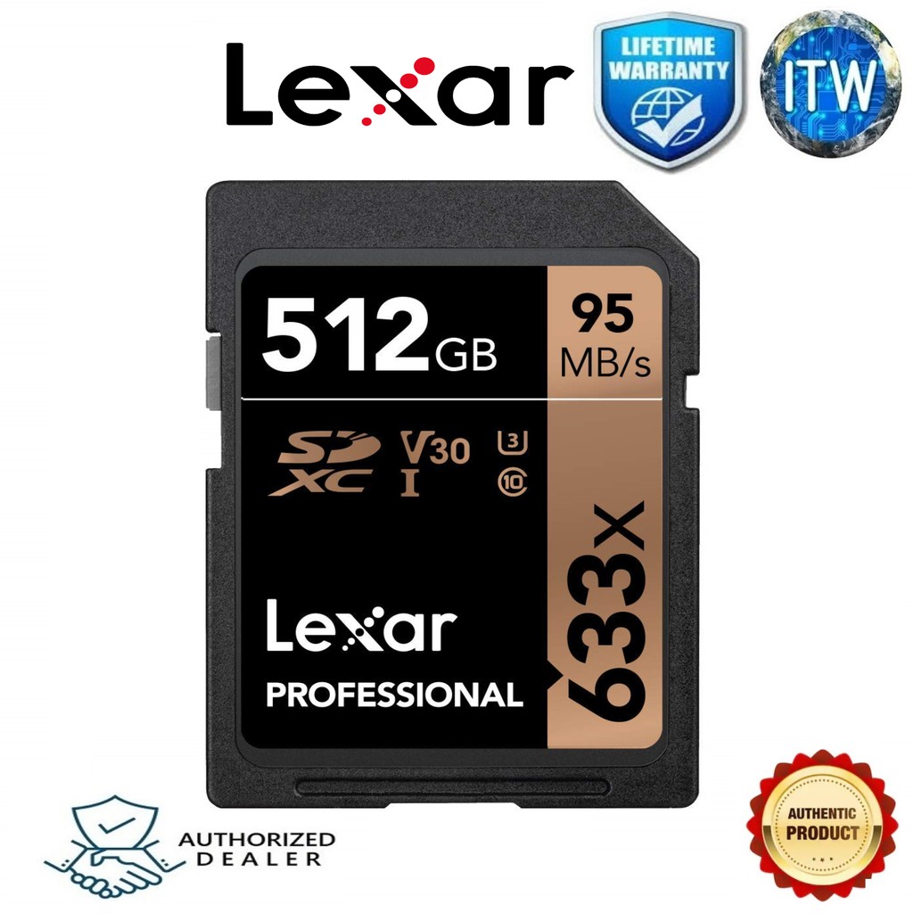 Lexar Professional 633x SDHC/SDXC UHS-I Memory Card (512GB) | Shopee ...