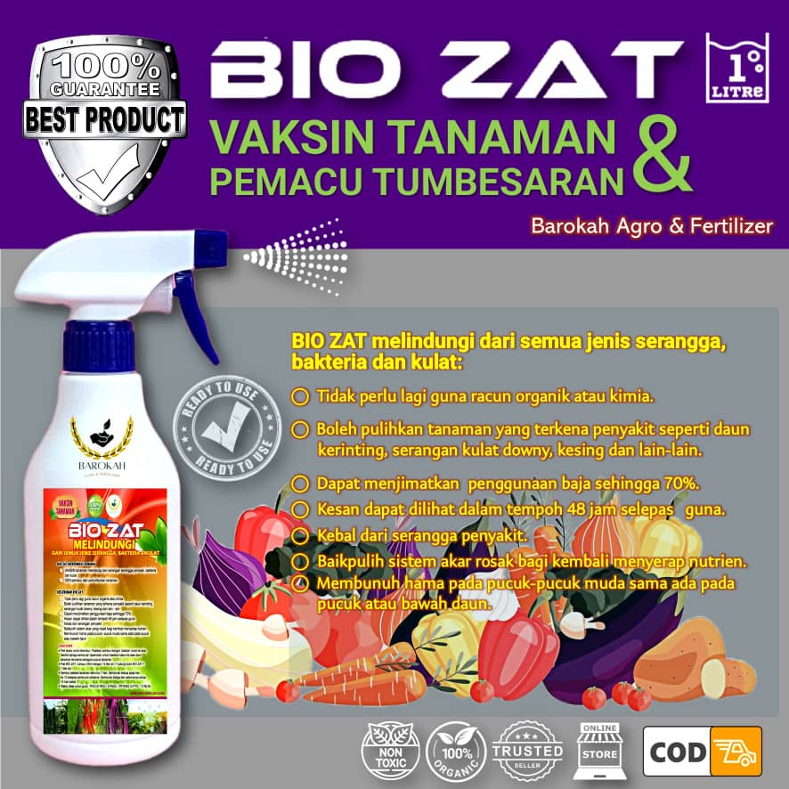 SPRAY BIO ZAT 1 LITER VAKSIN TANAMAN DAN GEN PEMACU PERTUMBUHAN TANAMAN ...