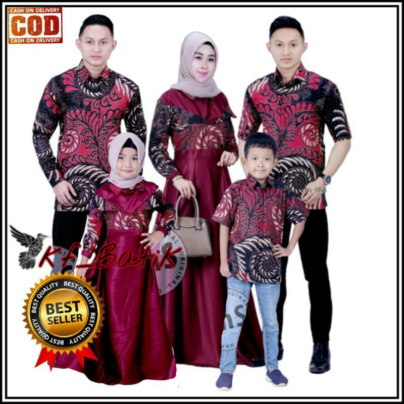 Family couple batik family couple batik clothes sania ruffle ori ndoro ...