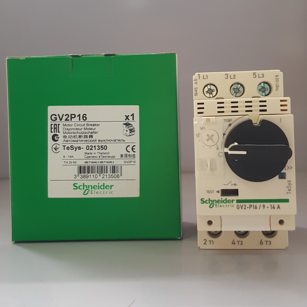SCHNEIDER gv2 Motor Circuit BreakerThermal Magnetic, Screw Clamp ...