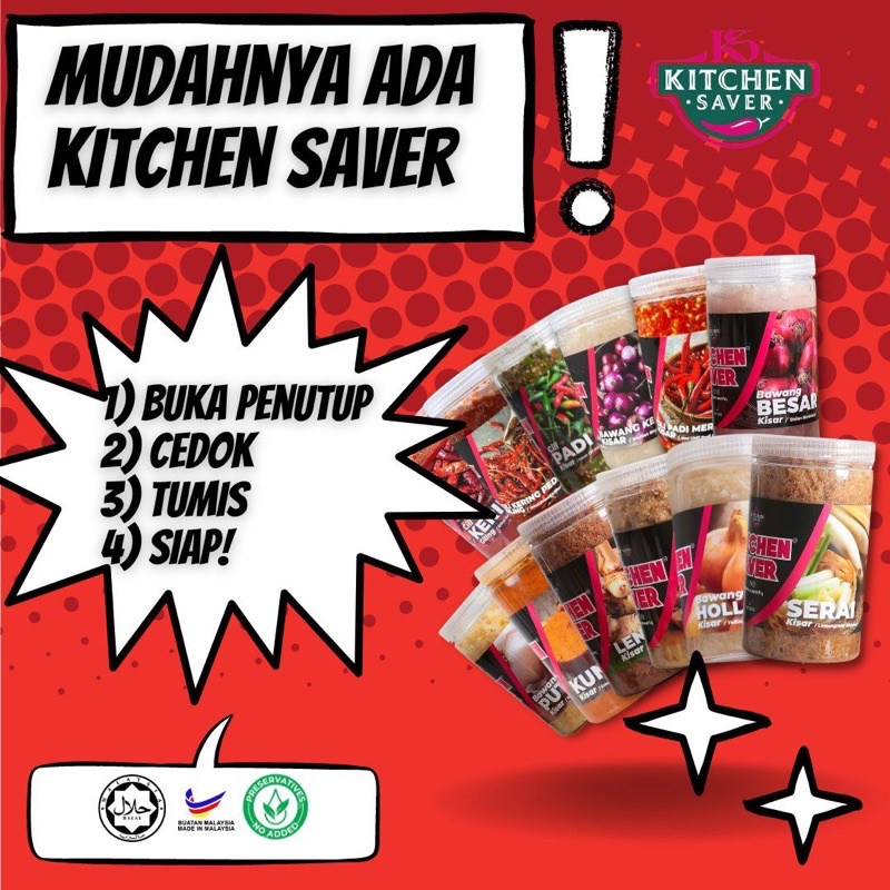 Bahan Kisar Masakan Bumbu Kitchen Saver Tanpa Pengawet Ready To Cook | Shopee Malaysia