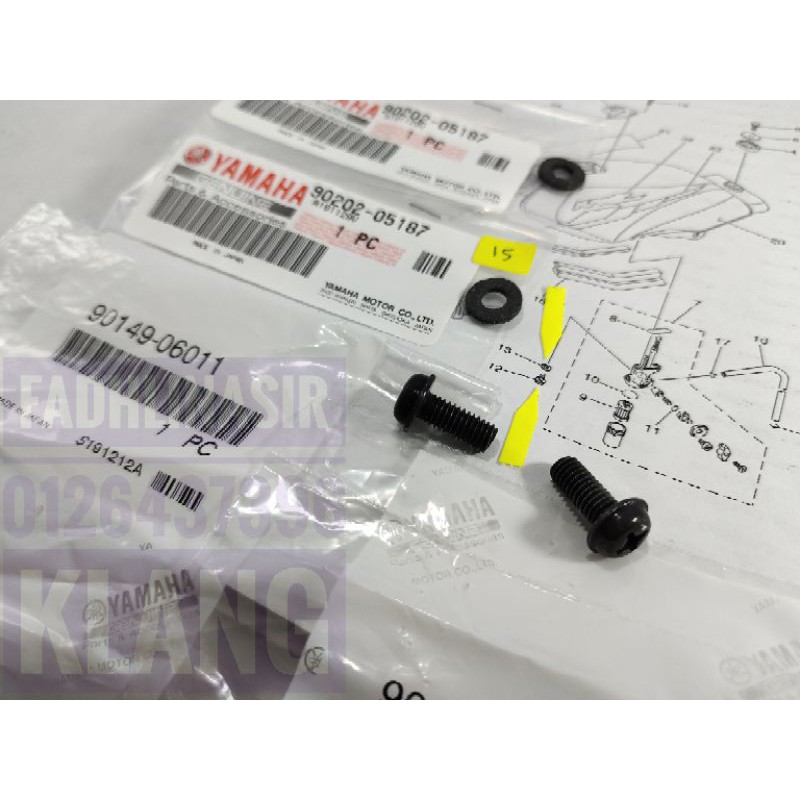 SET SKRU WASHER FUEL COCK / SUIS MINYAK RXZ ORIGINAL JAPAN LC135 135LC ...