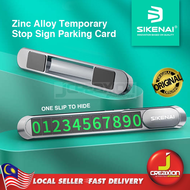 SIKENAI XO-22 Luminous Figures Zinc Alloy Temporary Stop Sign Parking ...