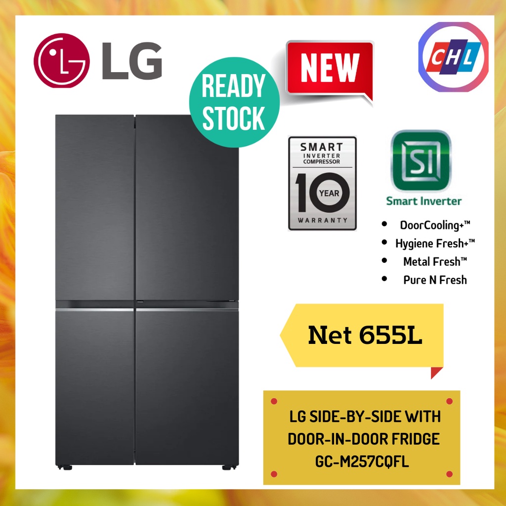 LG (Ready Stock) Net 655L Side-by-Side with Door-in-Door Fridge GC ...