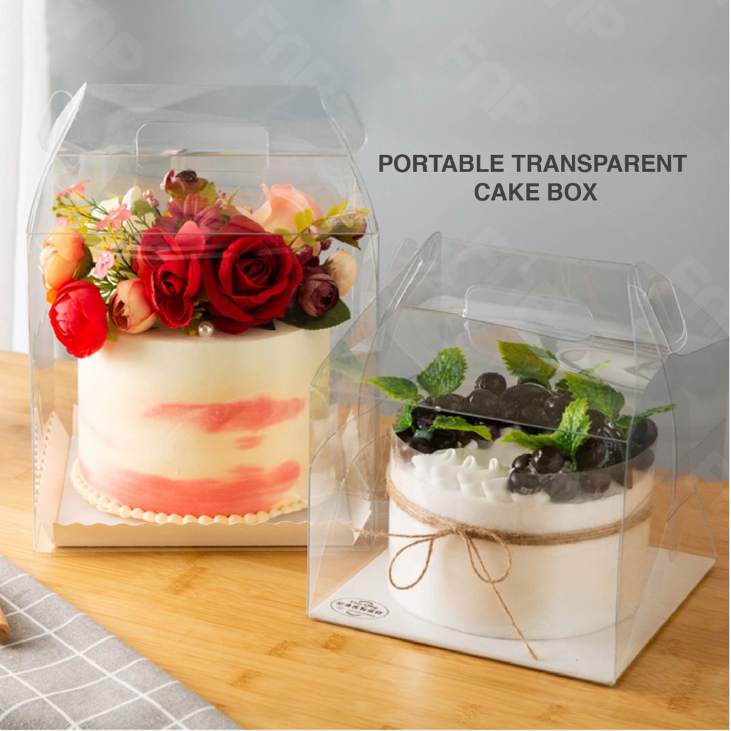 PORTABLE TRANSPARENT(Clear Box) CAKE BOX 10pcs | Shopee Malaysia