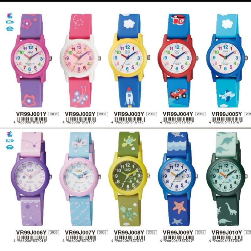 Q&Q japan by citizen VR99 / V22A / V23A resin series kid fashion watch ... | Shopee Malaysia
