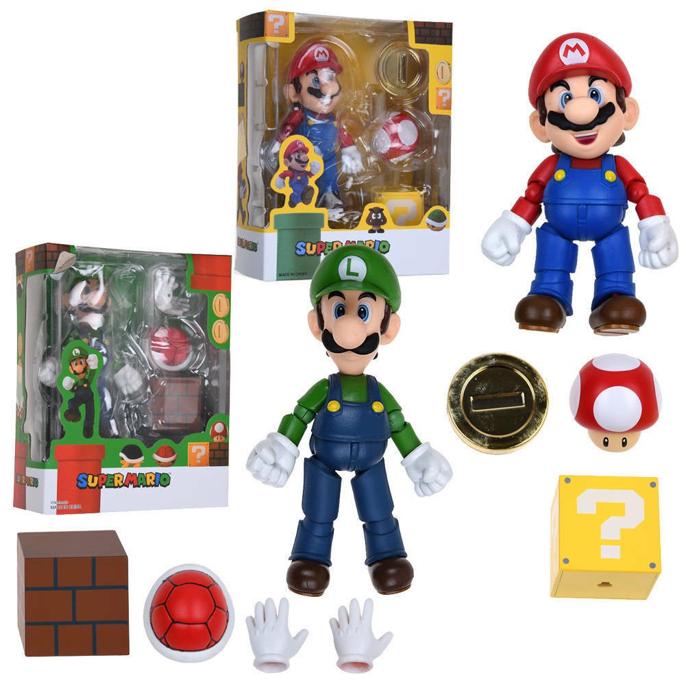 S.H. Figuarts Nintendo Super Mario/Bros LUIGI PVC Action Figure SHF Toy ...