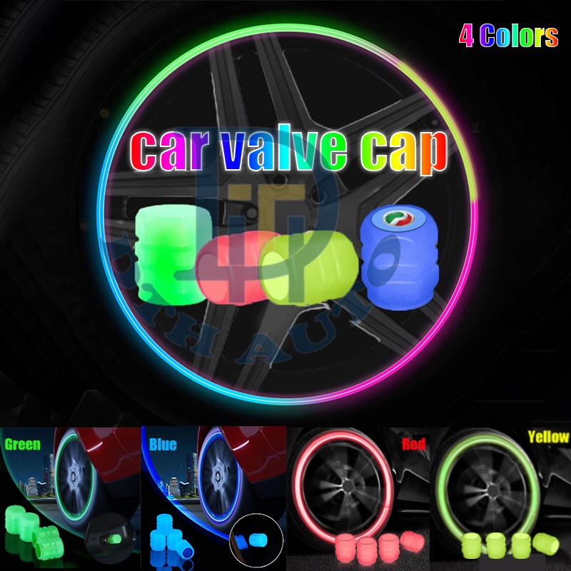 4 Colors Perodua Luminous Stem Caps Car Tire Valve Cap Car Wheel Hub ...