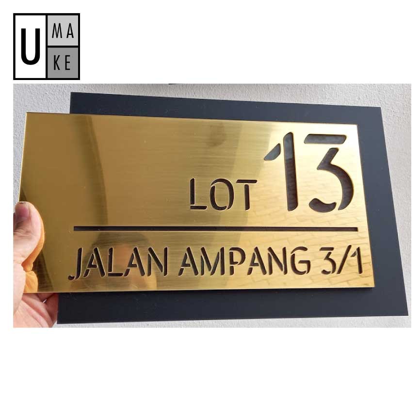 UMAKE customize house number plate | nombor rumah | sign plate acrylic ...