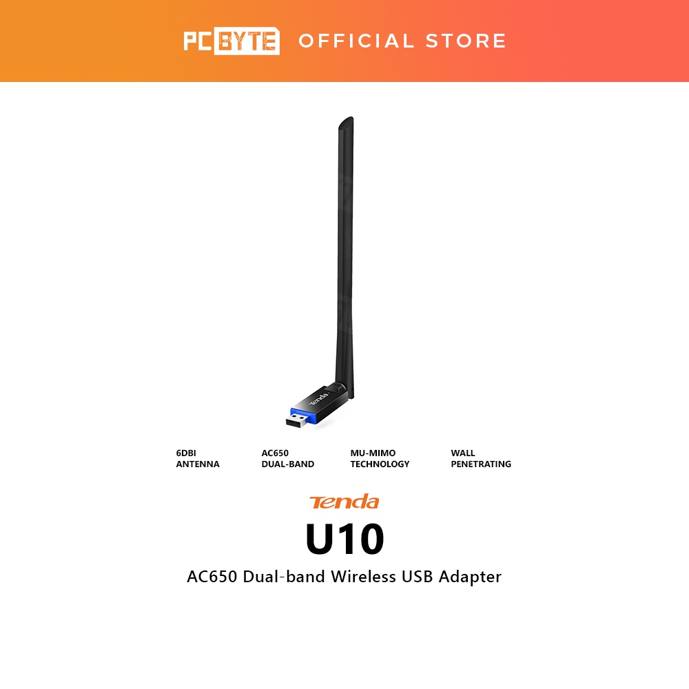 Tenda U10 AC650 Dual-band Wireless USB Adapter PCByte | Shopee Malaysia