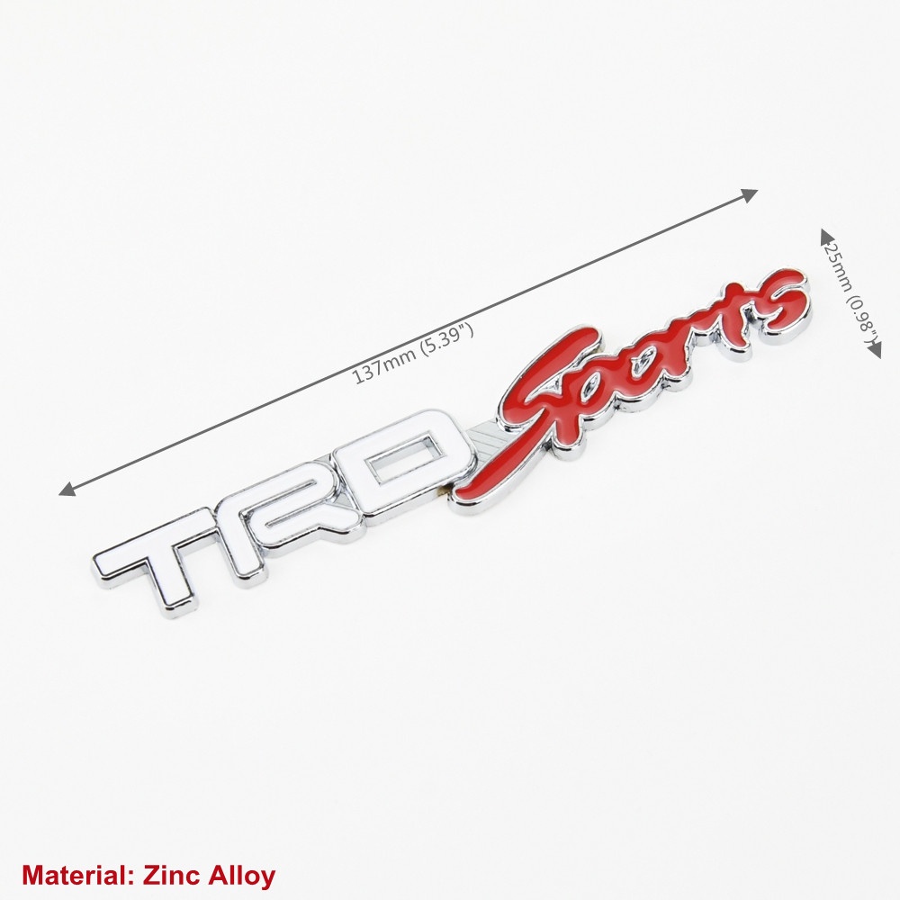 3D Car Sticker Metal Front & Rear Sign TRD SPORTS Logo Emblem Decal ...