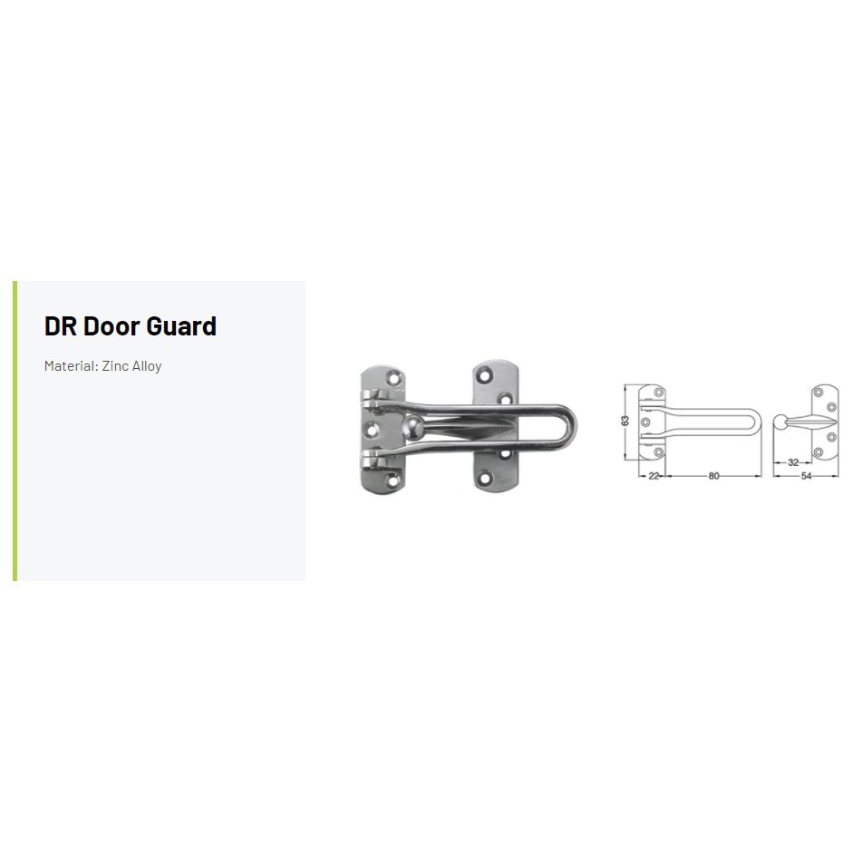 Pengawal Pintu jenama Duroe / Duroe Door Guard (Zinc Alloy) | Shopee ...