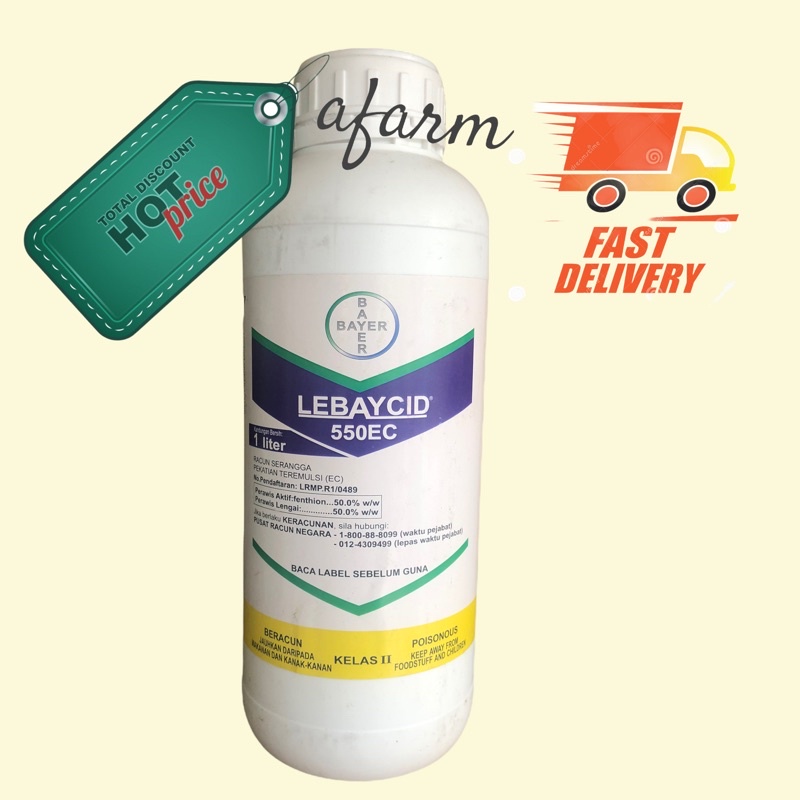 LEBAYCID 550EC 1LITER Racun Serangga/Fenthion 50%/Racun kesing ...