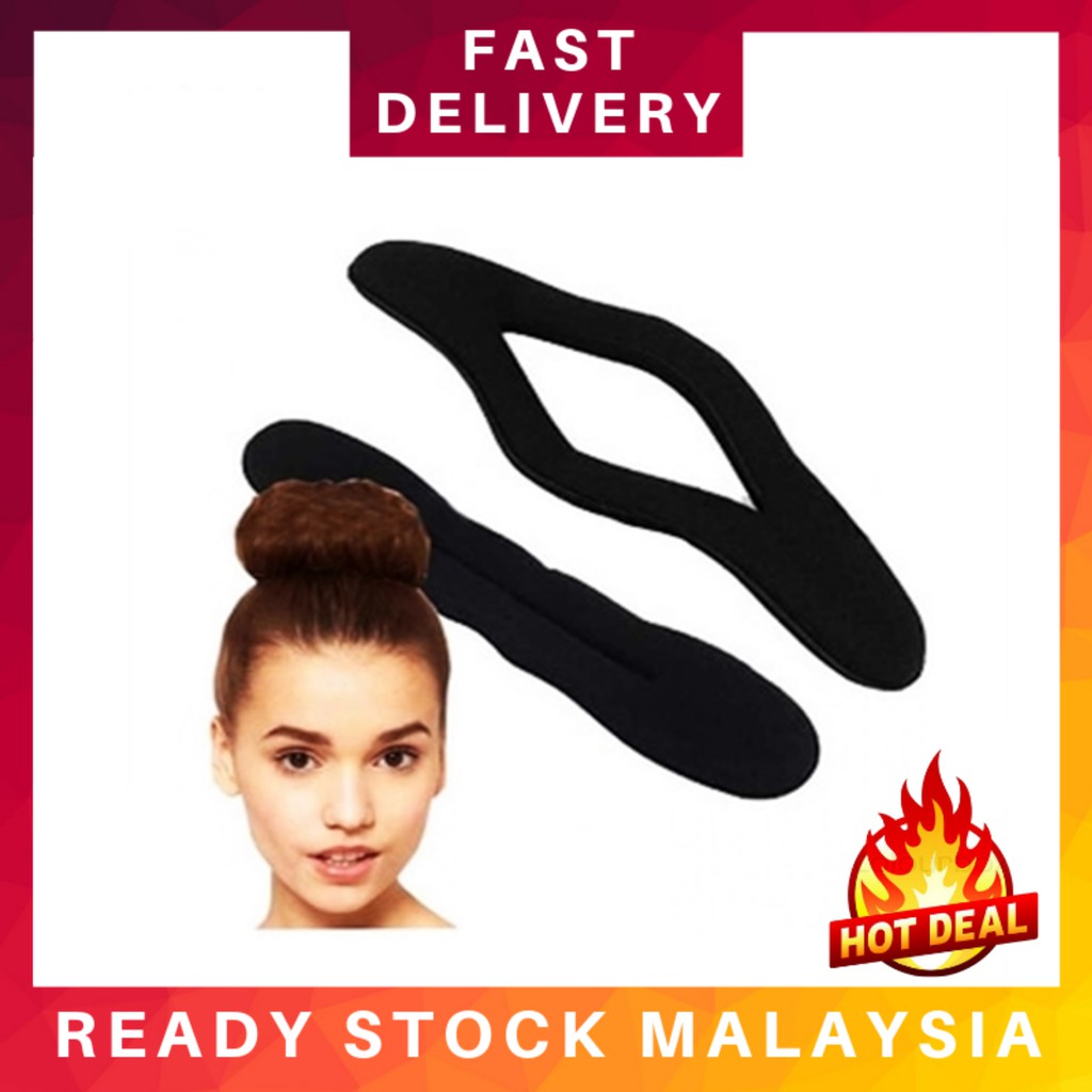 (READY STOCK) Magic Hair Clip Sponge Foam Bun Former Foam Twist Hair ...
