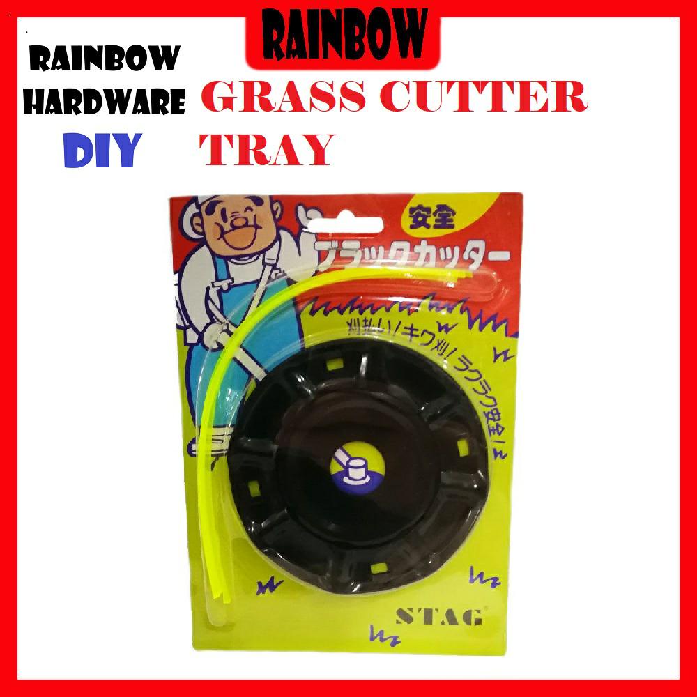 GRASS CUTTING DISC PLATE BRUSH CUTTER with 4 NYLON TRIMMER LINES ...