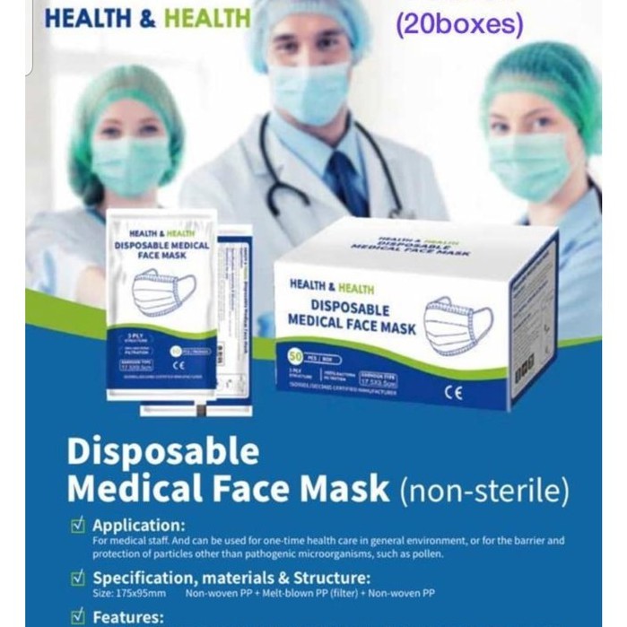 Ship Today 3ply Surgical Face Mask - Medical Mask CE FDA - YY0469 ...