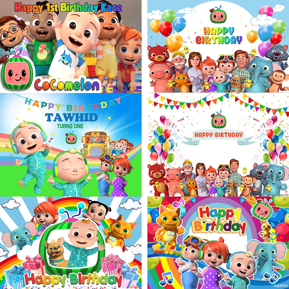 Cocomelon Family Photography Backdrops decoration supplies Children ...