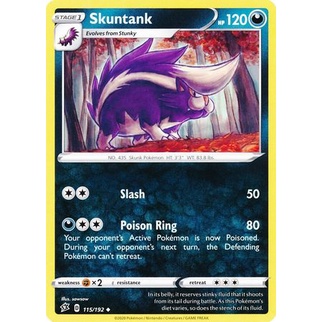 Skuntank / 115/192 / Uncommon / Sword & Rebel Clash Set Pokemon Trading ...