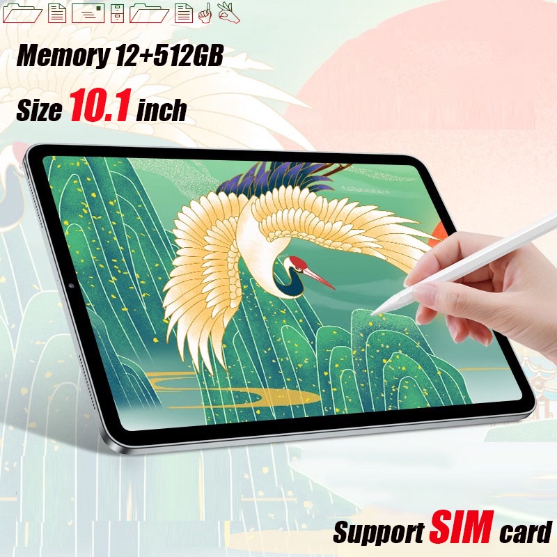 🔥10.1inch🔥 tablet original 12+ 512GB ROM Smart Tablet Android Tablet ...