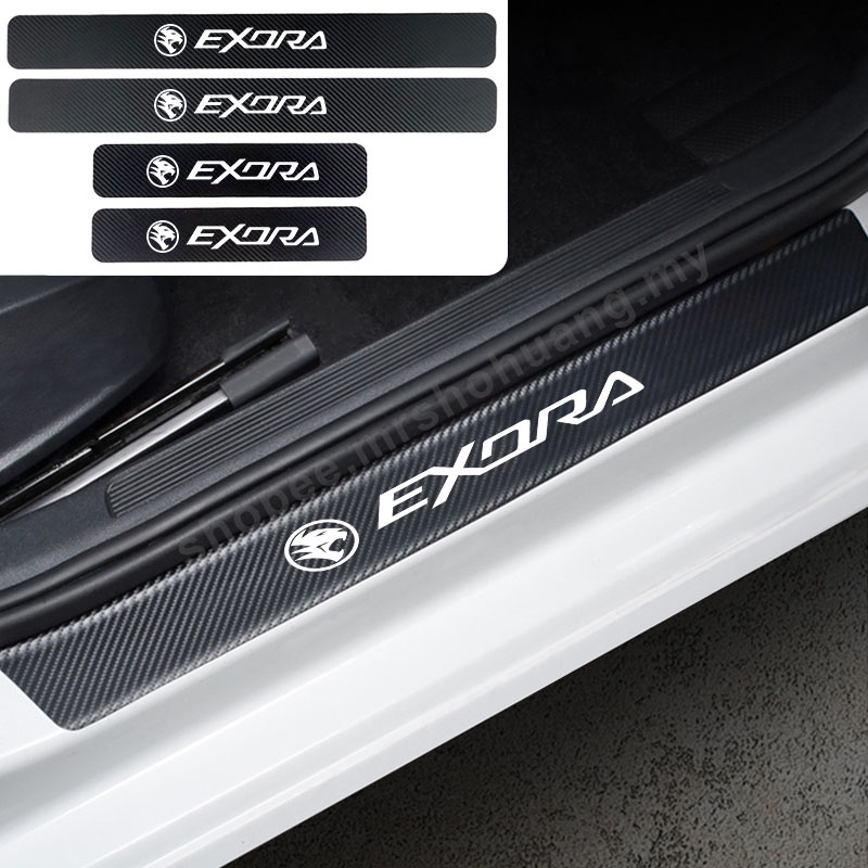 Car Door Sill Stickers Leather For Proton Exora Accessories Door Step ...