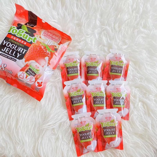 Ready Stock ️[Royal Family] Yogurt Jelly Strawberry Peach 160g | Shopee ...