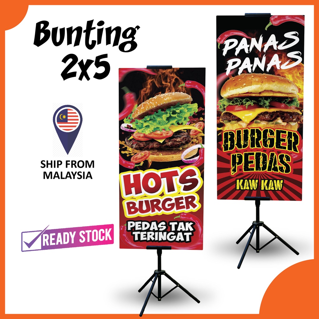 Bunting Burger Readymade Design/Street Burger 380GSM Tapauline ...