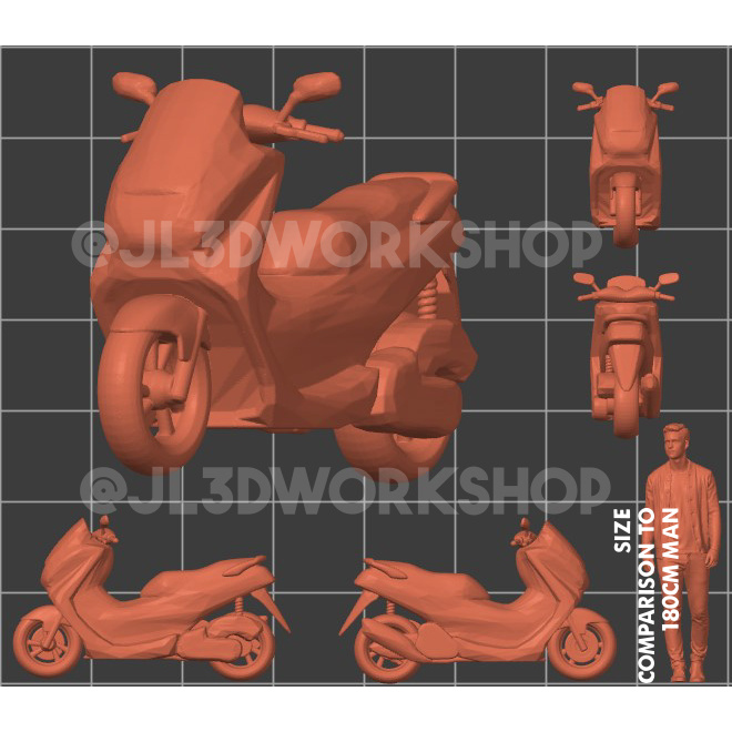 Jl3d 1/64 Scale Motorcycle Similar to Yamaha NMax N-Max not X-Max Xmax ...