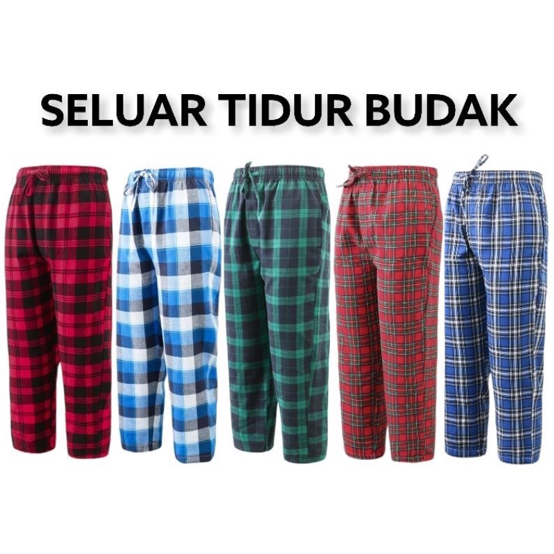 Seluar Tidur Kotak / Kain Pelikat Dan Seluar Batik Kanak-Kanak 2 4 6 8 ...