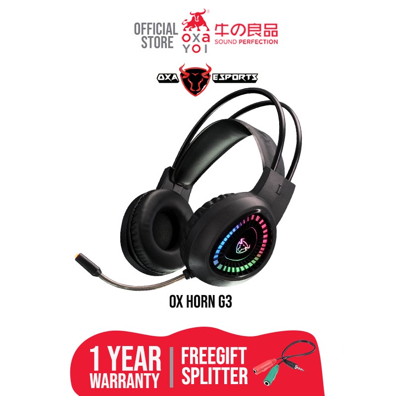 OXAYOI OXA ESPORTS OX HORN G3 Extra Bass High Quality RGB Light Gaming ...