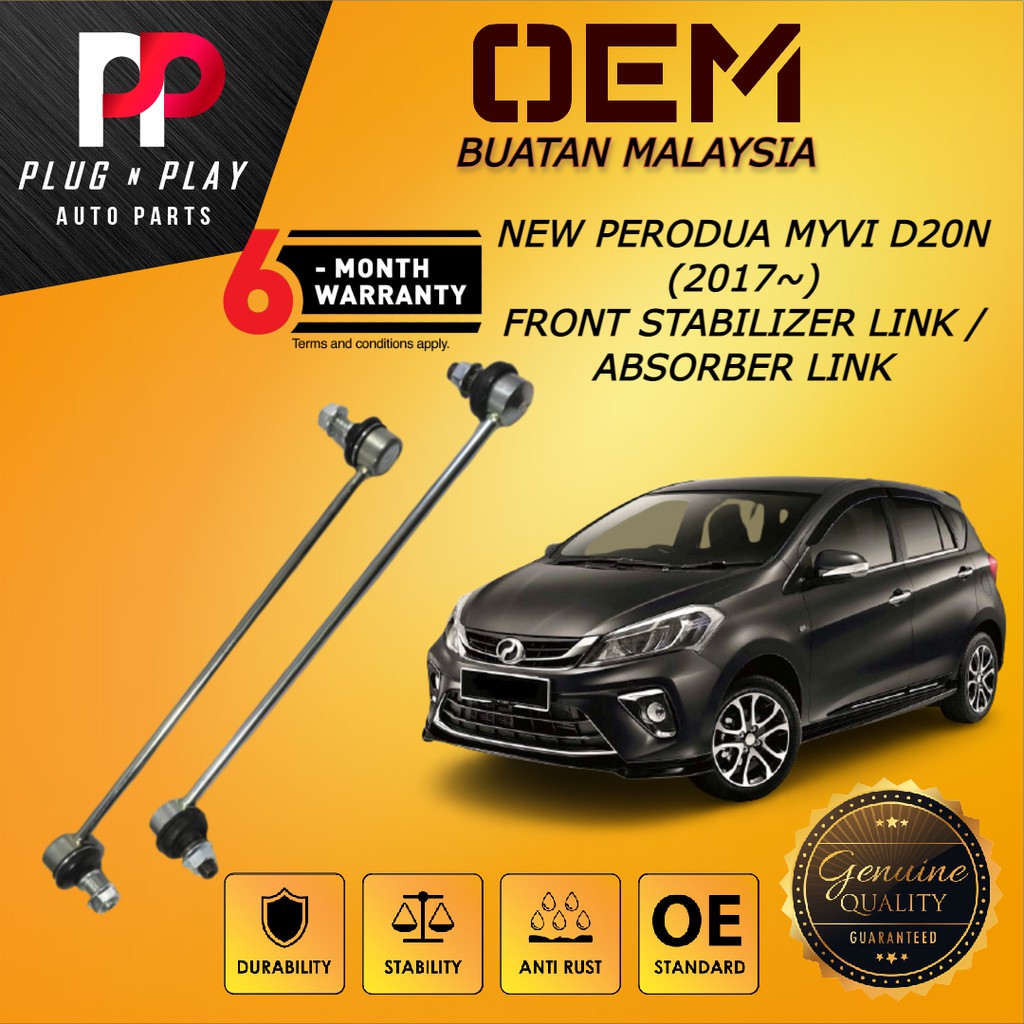FRONT STABILIZER LINK /ABSORBER LINK - PERODUA NEW MYVI D20N 2017 ...