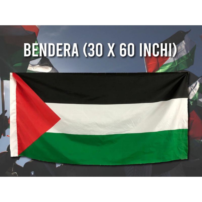 BENDERA PALESTIN / PALESTINE FLAG 30INCH X 60INCH | Shopee Malaysia