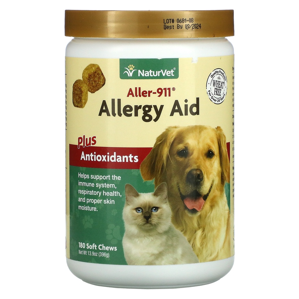 NaturVet Aller-911 Allergy Aid Plus Antioxidants 180 Soft Chews 396g ...