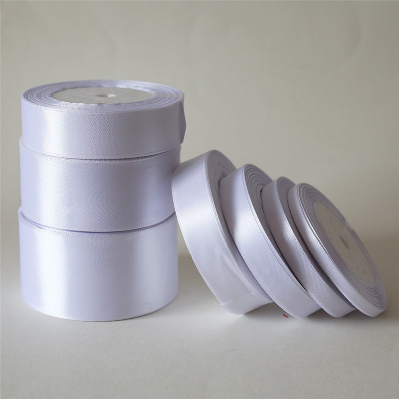 White - Ribbons Satin - White ( 22 meter ) | Shopee Malaysia