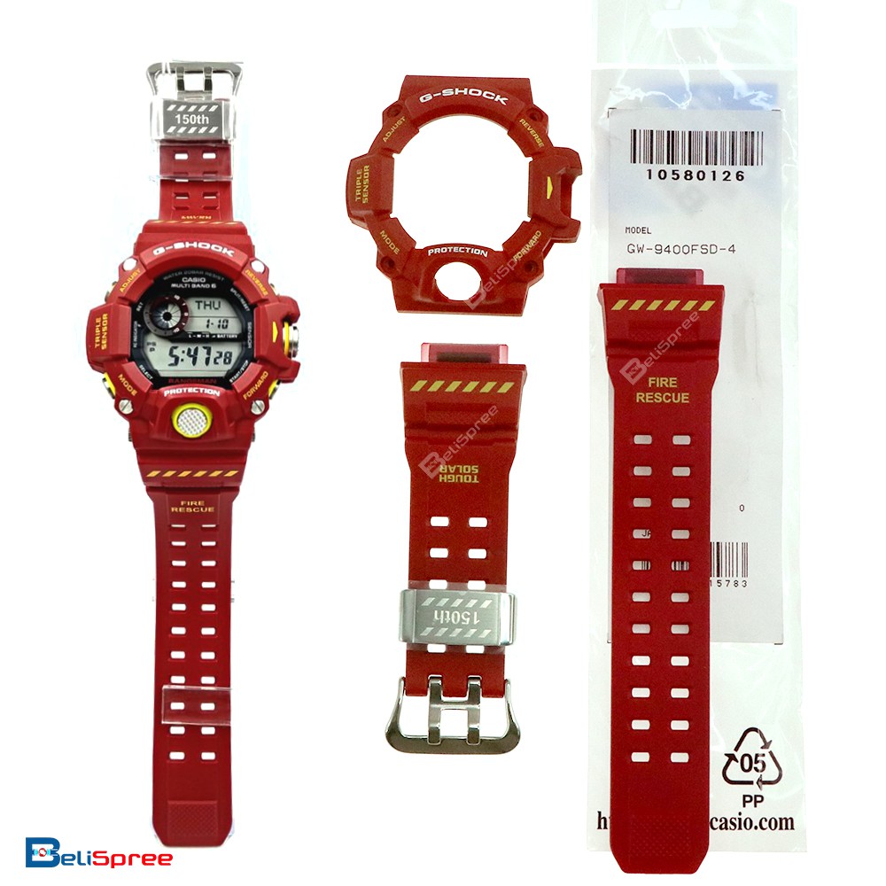 Casio G-Shock GW-9400FSD-4 HONG KONG FIRE SERVICES Watch Band & Bezel ...