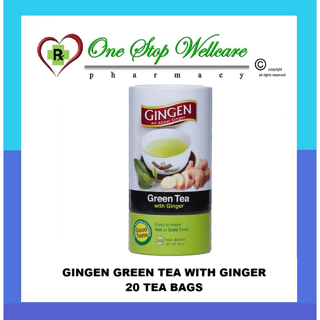 GINGEN GREEN TEA WITH GINGER 20 TEA BAGS (EXP:02/2026) | Shopee Malaysia