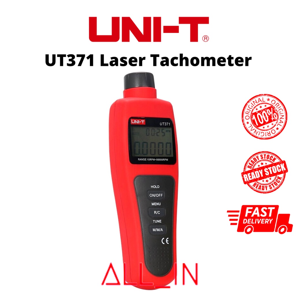 UNI-T UT371 Non Contact Laser RPM Meter Tachometer Rotating Speed | Shopee Malaysia